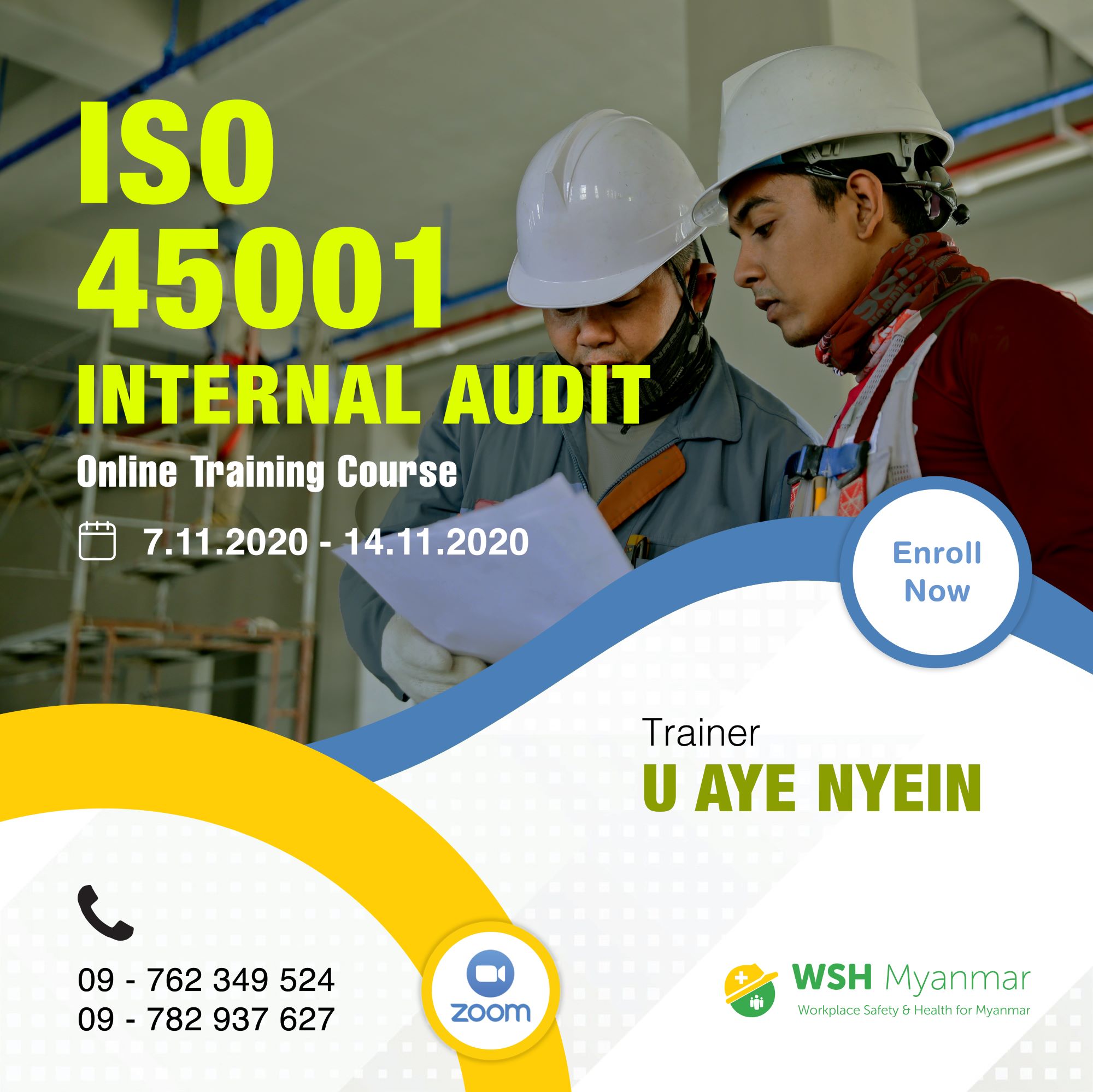 WSH Myanmar | ISO 45001 INTERNAL AUDITOR TRAINING COURSE (ONLINE)